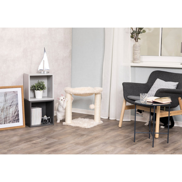 TRIXIE Baza 20-in Cat Scratching Posts, Durable Jute Cat Scratcher with Plush Hammock and ...